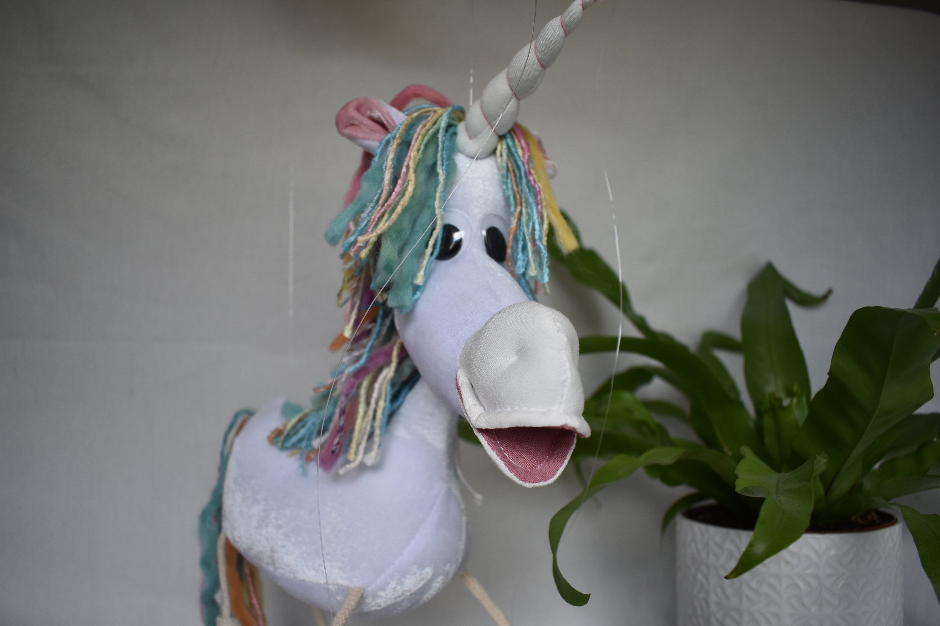 Unicorn Marionette Puppet on Four Strings, Unicorn Puppet,unicorn Soft ...