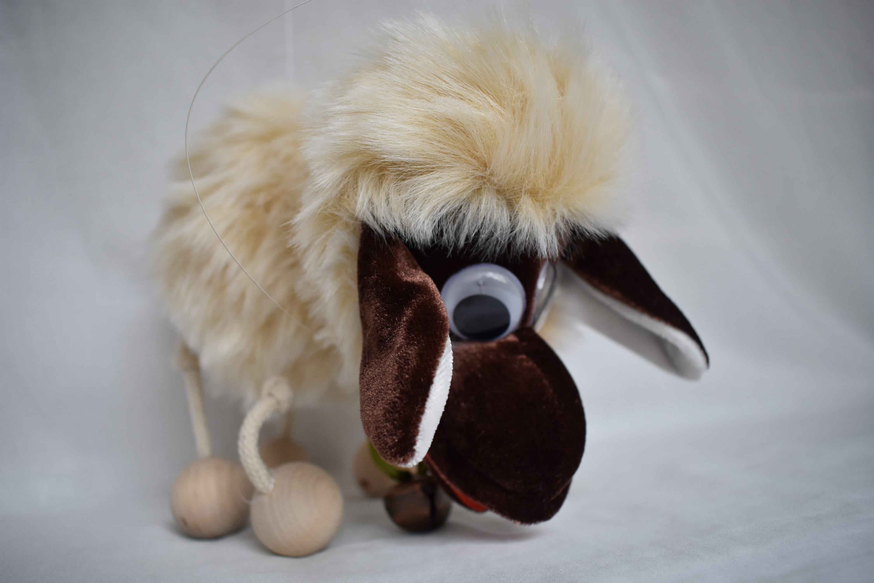 Sheep Puppet Marionette on Four Strings, Puppets on String, Sheep ...