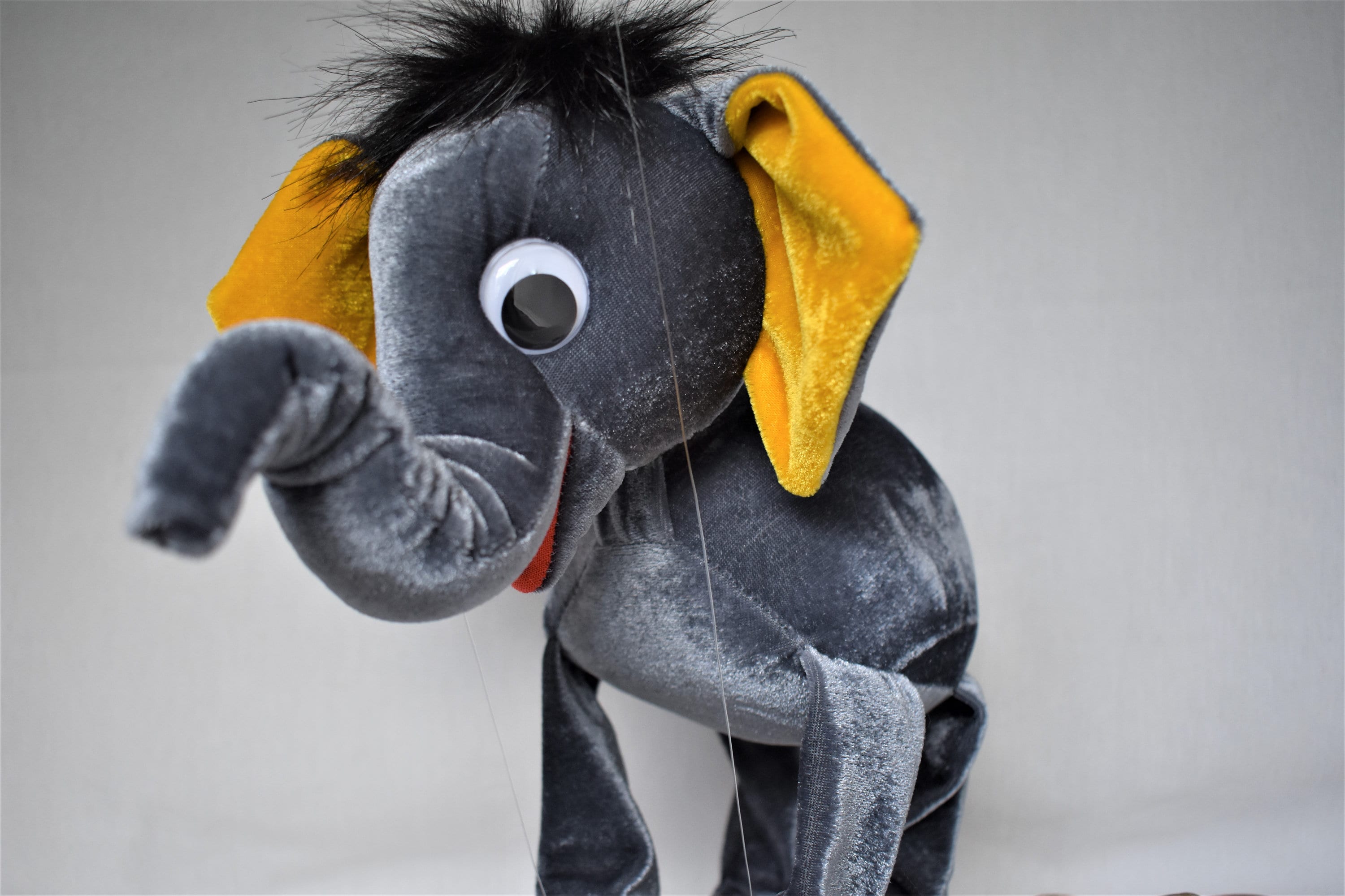Elephant Marionette Puppet on Four Strings | Elephant Puppet, Elephant ...