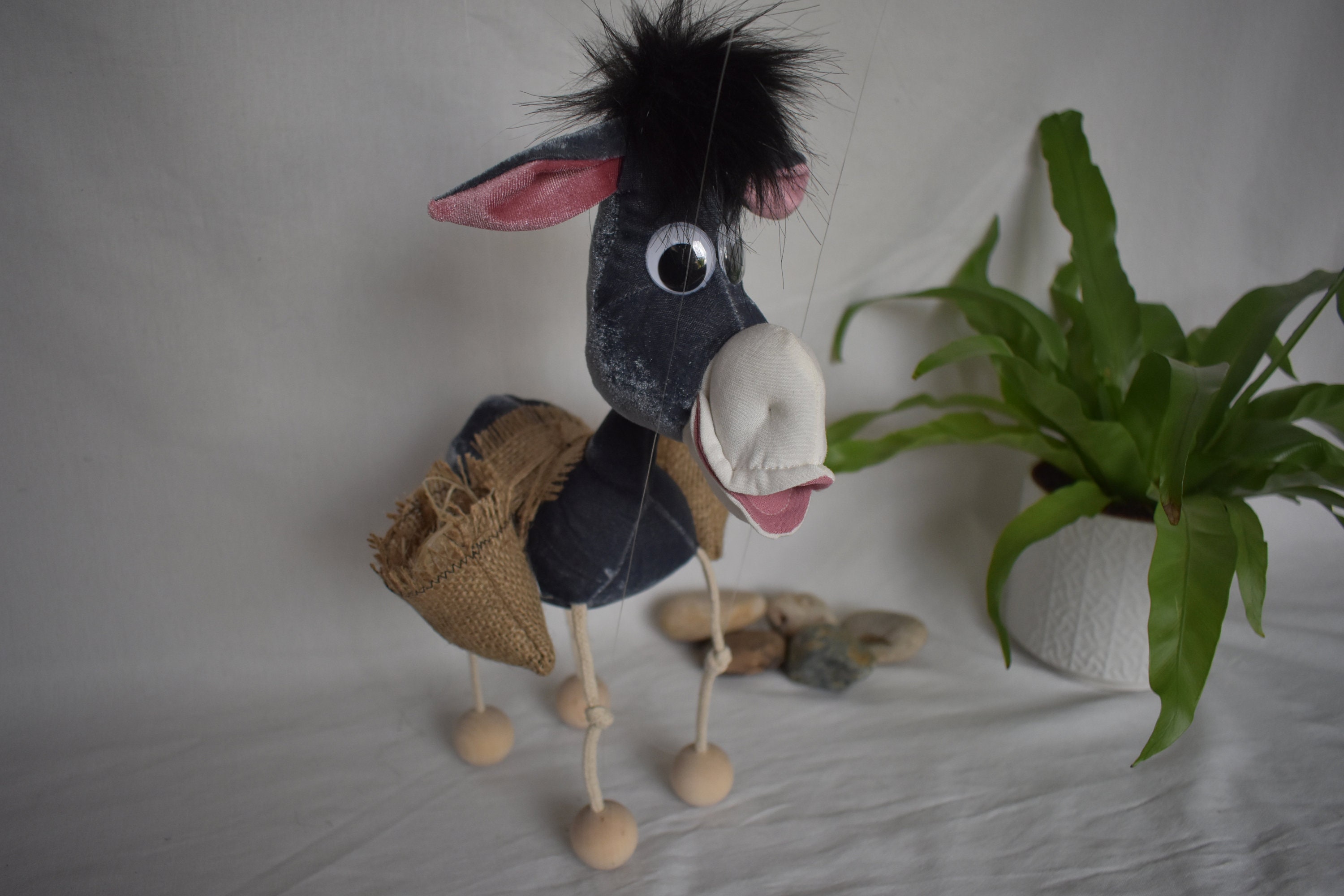 Donkey Marionette Puppet on Four Strings, Donkey Soft Toy, Donkey ...