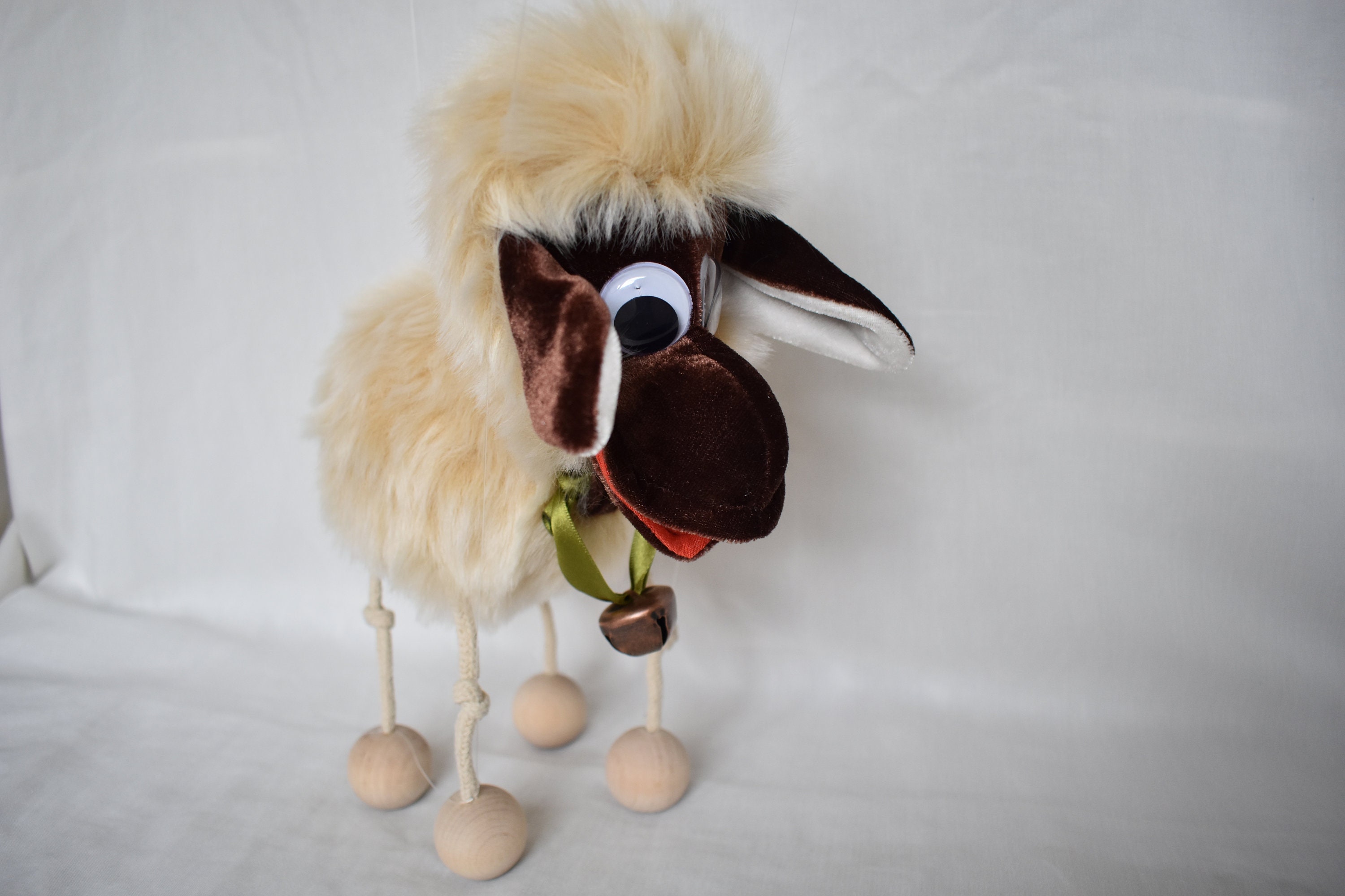 Sheep Puppet Marionette on Four Strings, Puppets on String, Sheep ...