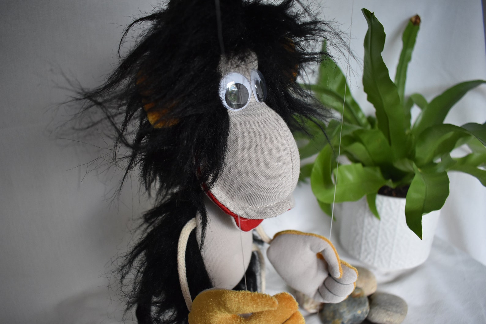 Monkey Marionette Puppet on Three Strings, Monkey Soft Toy Puppet ...