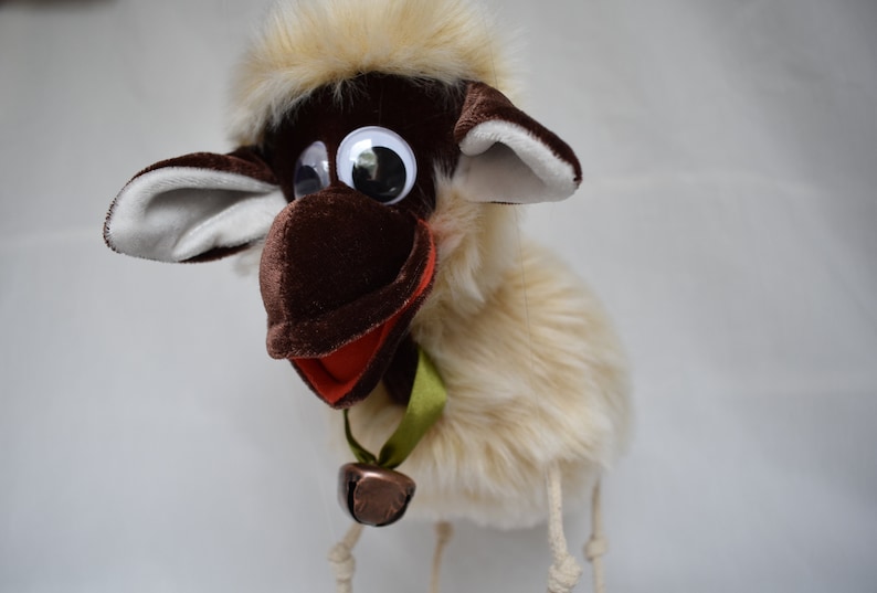 Sheep Puppet Marionette on Four Strings, Puppets on String, Sheep ...