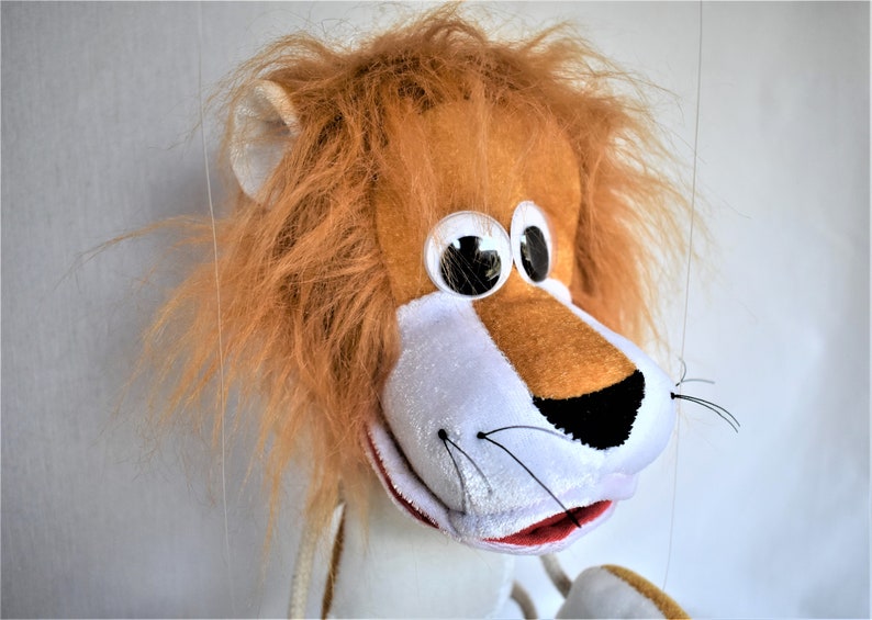 Lion Marionette Puppet on Three Strings, Lion Soft Toy Puppet, Big Five ...