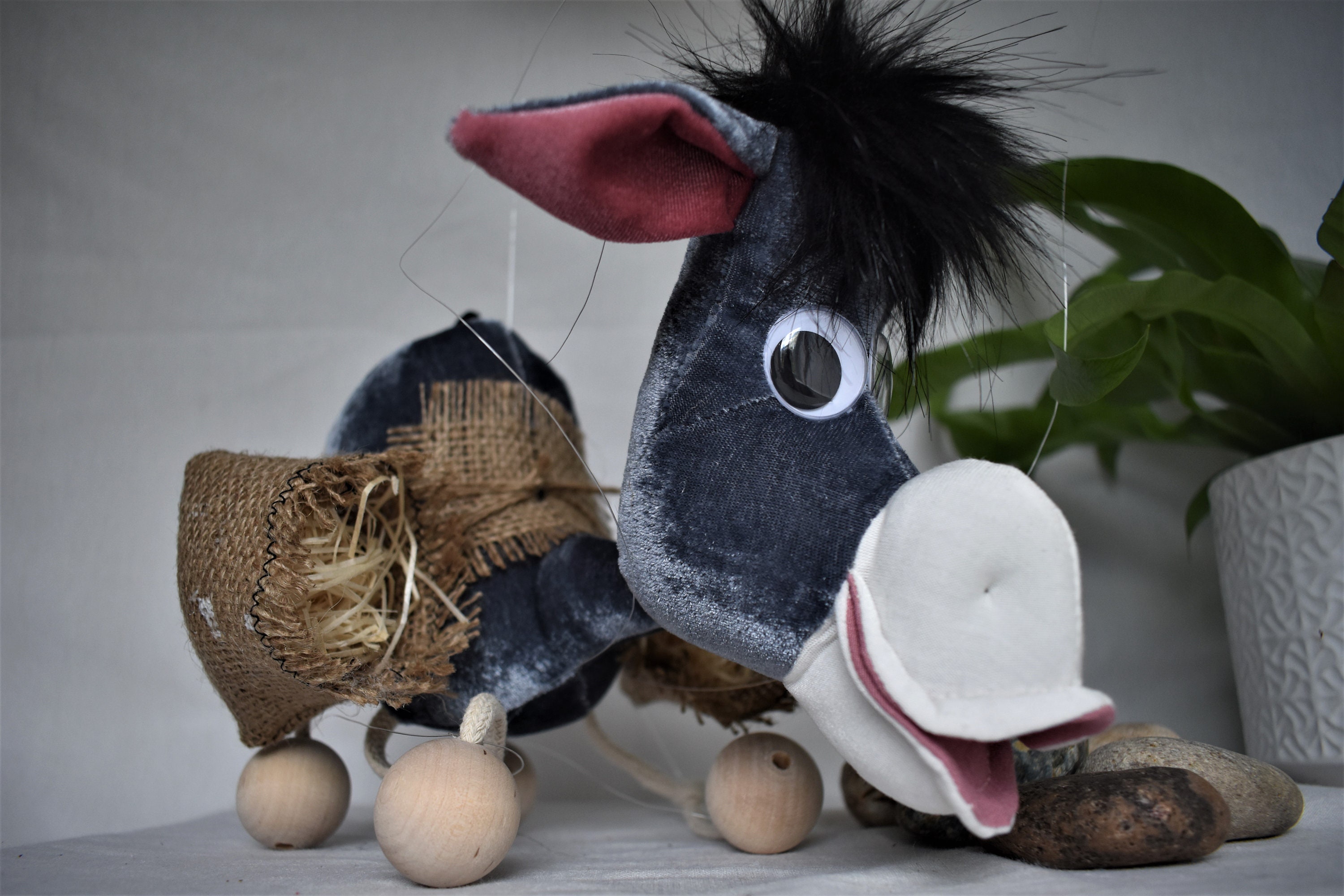 Donkey Marionette Puppet on Four Strings, Donkey Soft Toy, Donkey ...