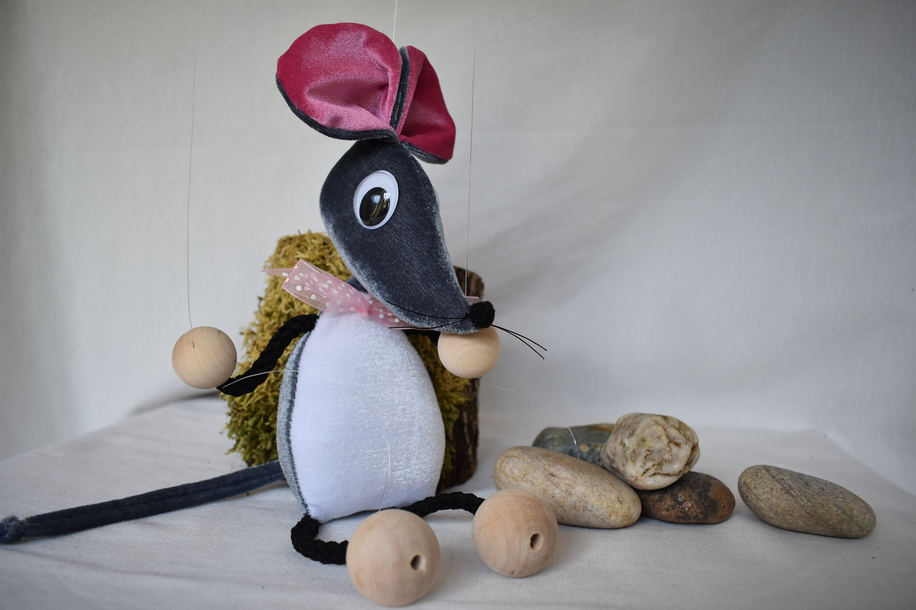 Mouse Puppet on Three Strings Marionette Animal Puppet - Etsy
