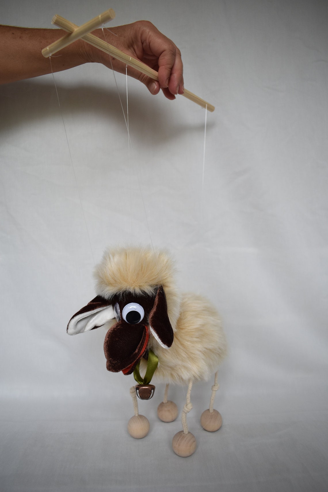 Sheep Puppet Marionette on Four Strings, Puppets on String, Sheep ...