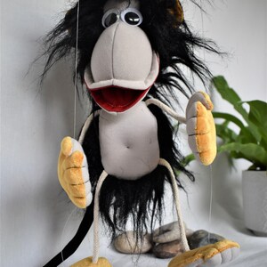 Monkey Marionette Puppet on Three Strings, Monkey Soft Toy Puppet ...