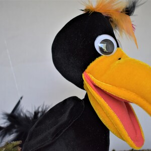 Crow Bird Animal Marionette Puppet on Two Strings | Animal Puppet Toy ...