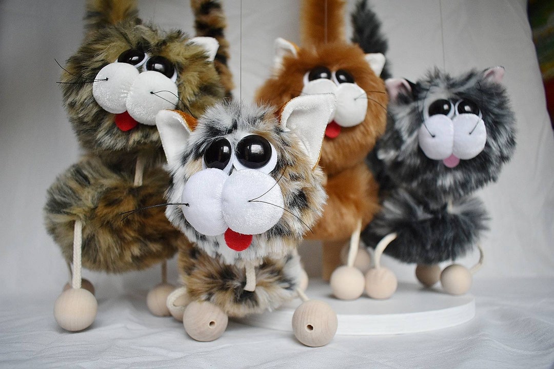 Cat Animal Puppet, Cat Marionette, Cat Stuffed Doll, Pet Puppet ...