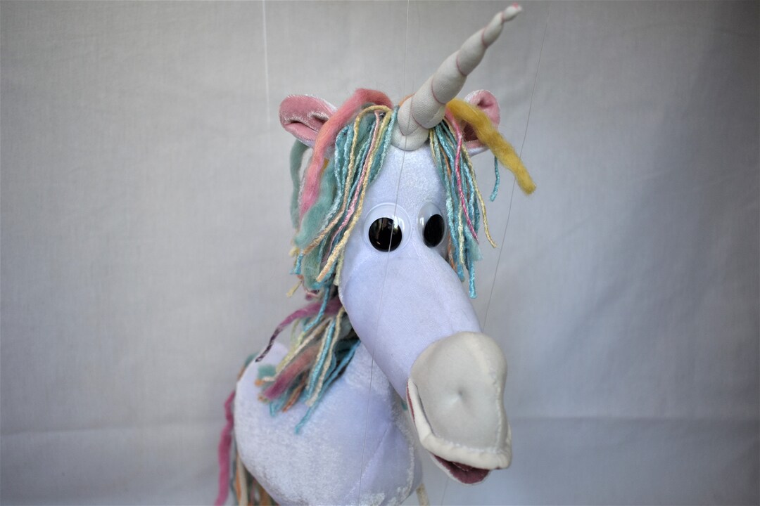 Unicorn Marionette Puppet on Four Strings, Unicorn Puppet,unicorn Soft ...