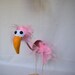 Flamingo Marionette Puppet on Four Strings, Ostrich Soft Toy Puppet ...