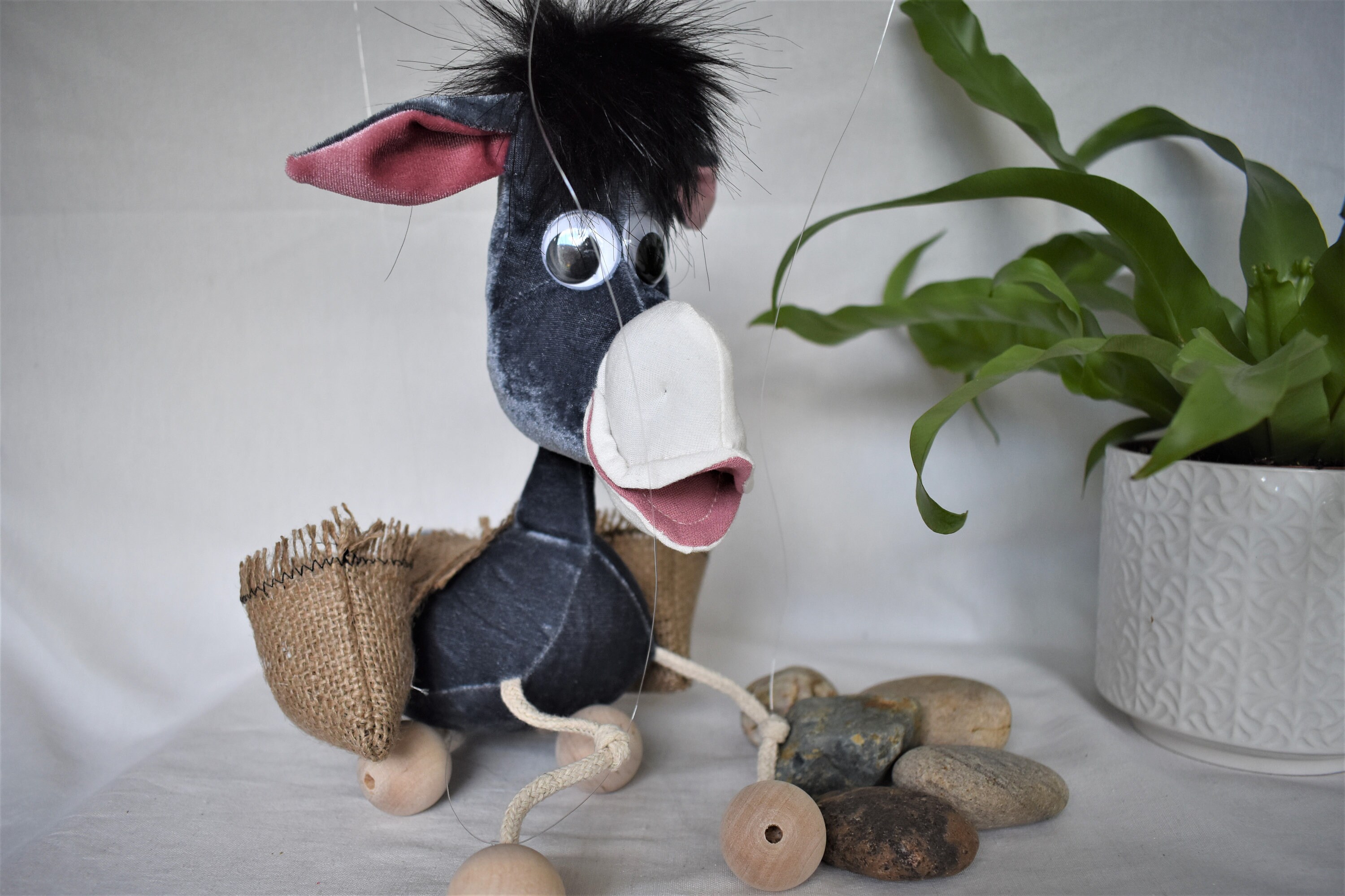 Donkey Marionette Puppet on Four Strings, Donkey Soft Toy, Donkey ...