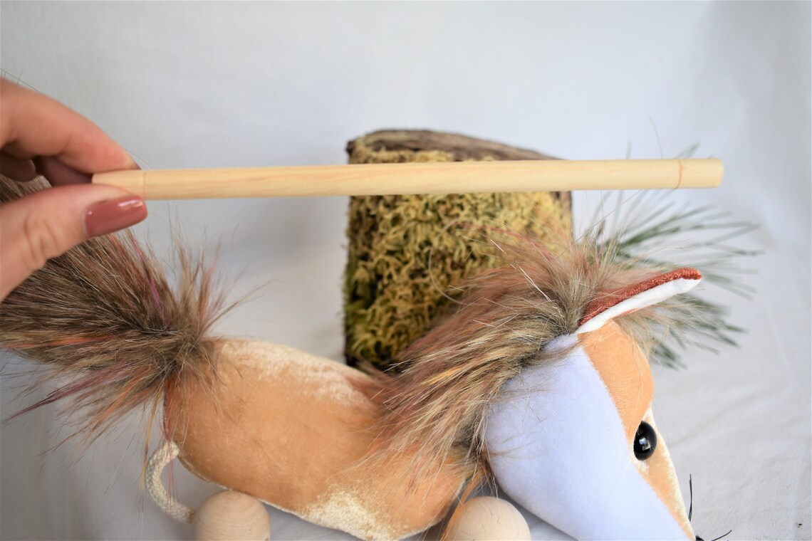 Fox Puppet on Two Strings, Small Marionette Puppet, Animal Puppet ...