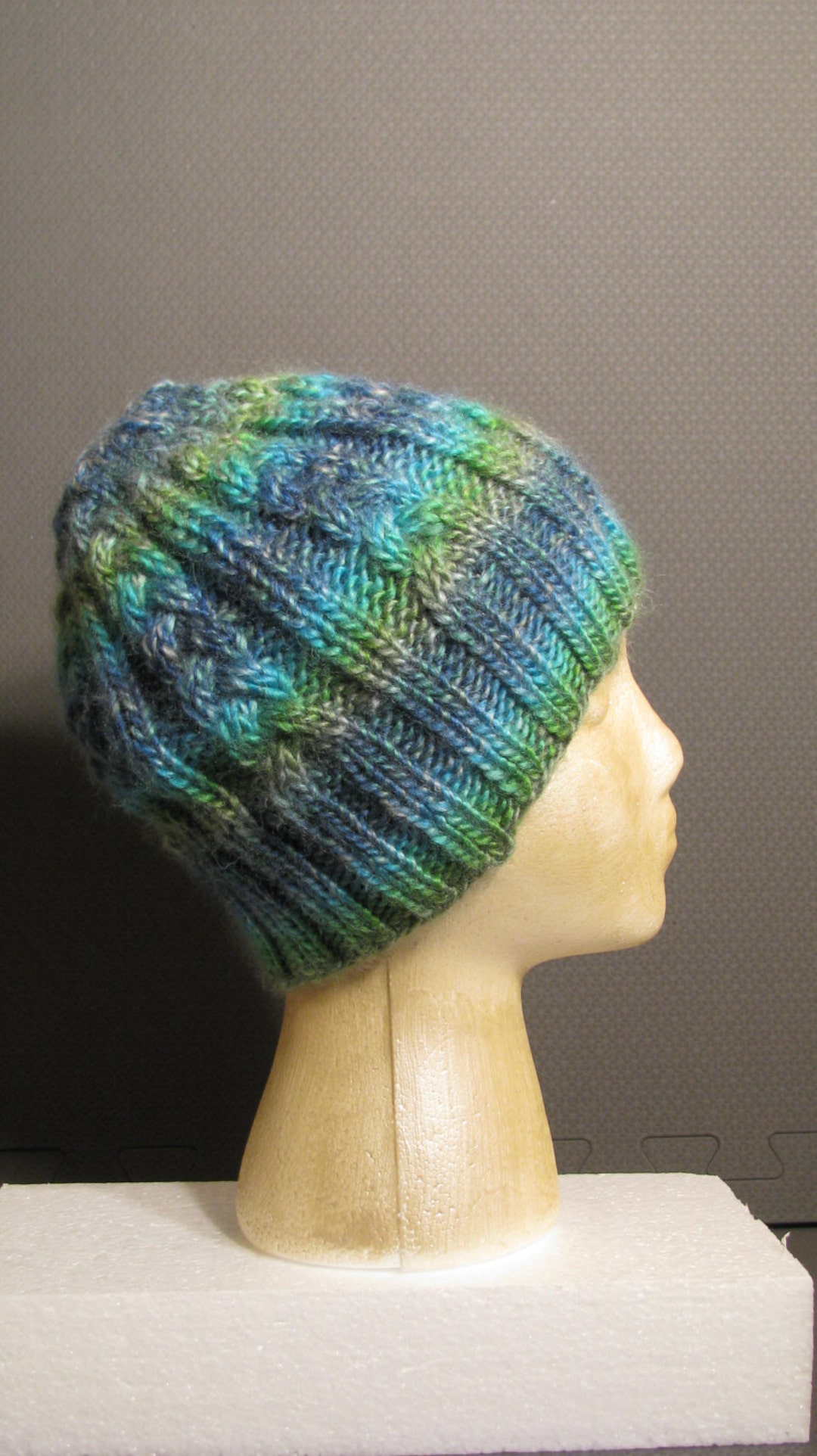 Knit Hat Knitting Pattern 'alexis' for a Womens, Cabled, Worsted Weight ...