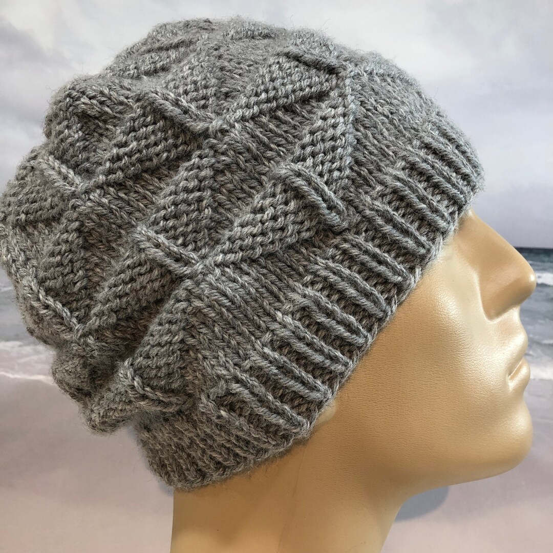 Men's Winter Hat 'higgins-ii', Men's Knitted Hat, Gray Hat, Wool Hat - Etsy