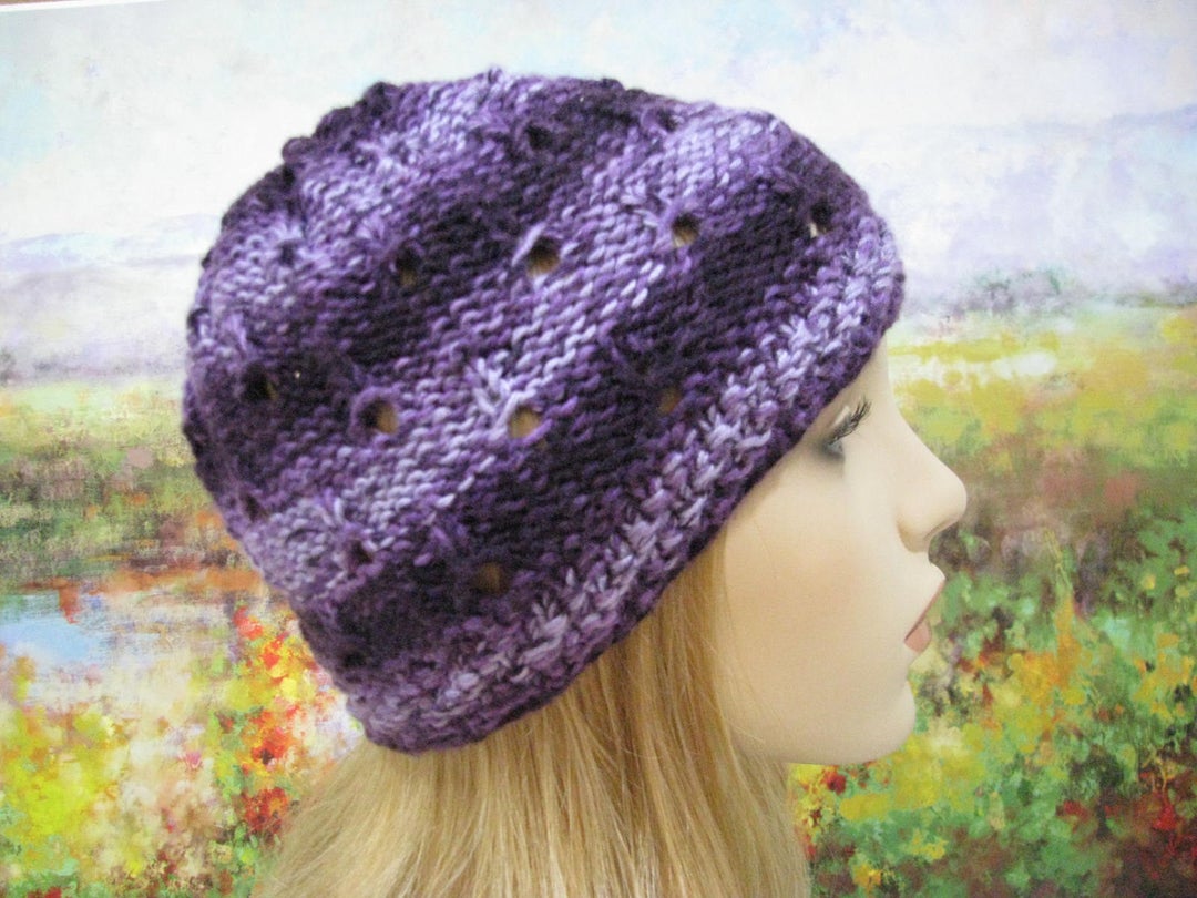 Instant Download Knitting Pattern for Sock Yarn Hat, ' Petunia'. - Etsy