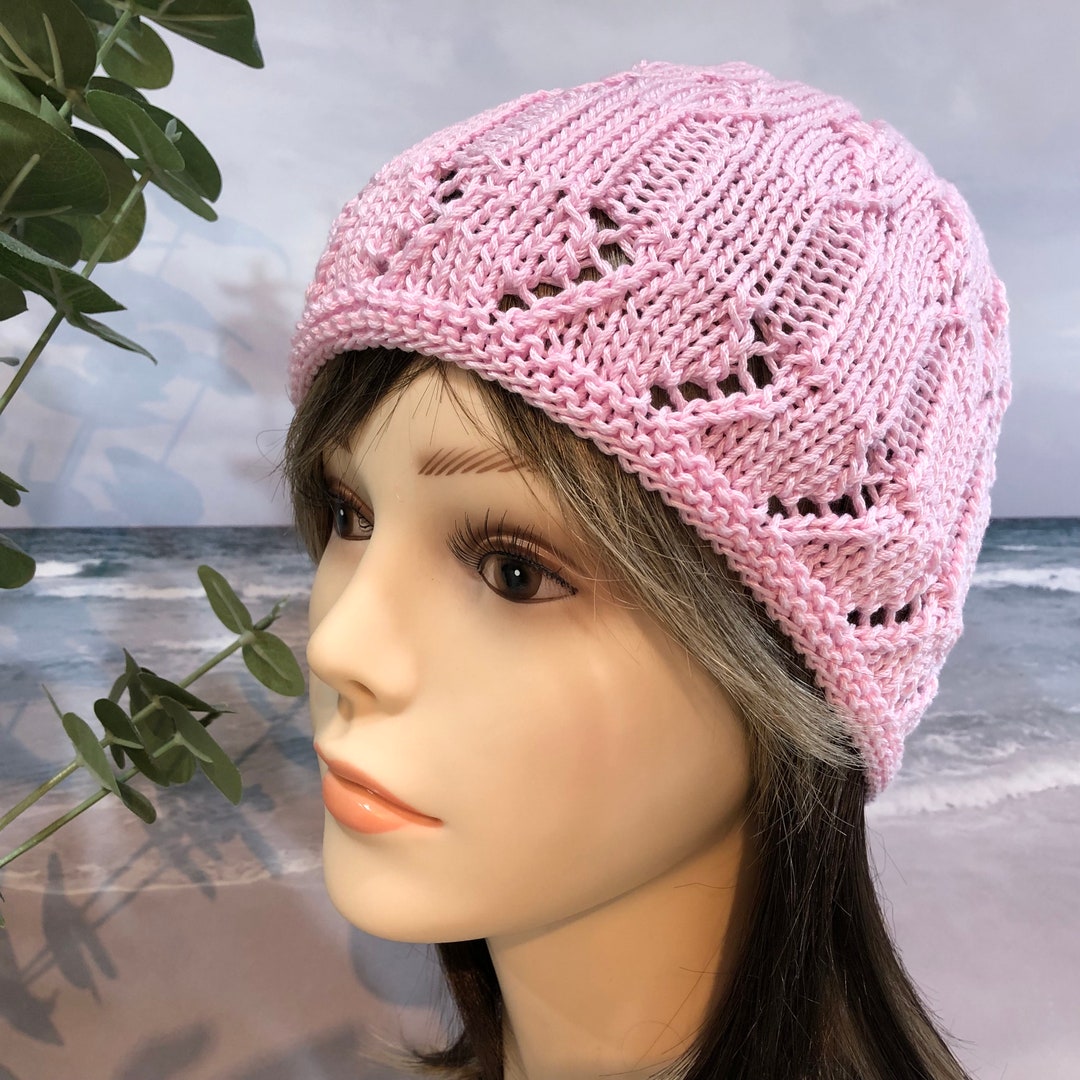 Chemo Hat Knitting Pattern 'tranquility' Instant Download, Easy Knitting Pattern for Chemo Hat ...
