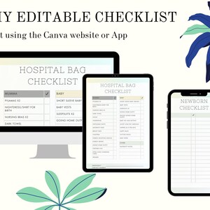 Hospital Checklist & Newborn Checklist - Digital Download for New ...