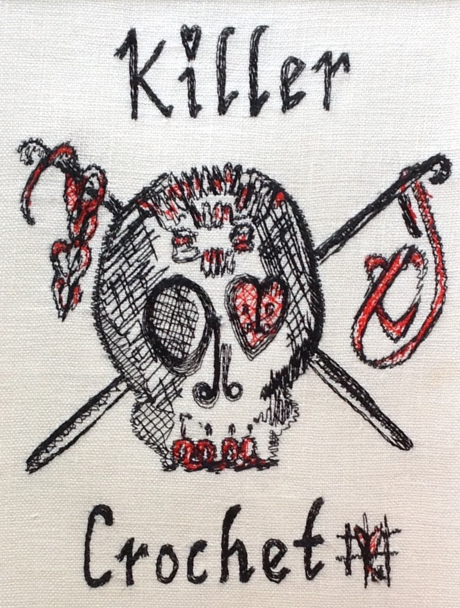 Embroidery Digital File "killer Crochet" - Etsy