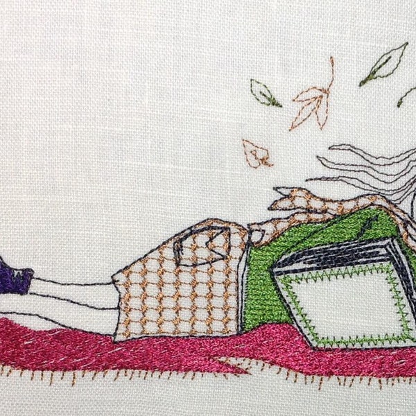 Reading Pillow Embroidery Designs - Etsy