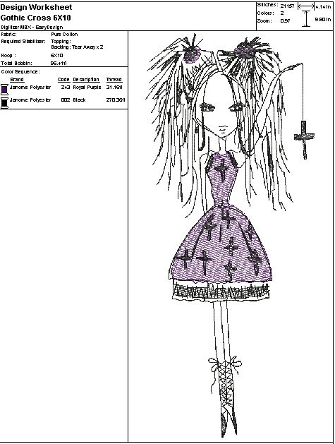 Embroidery Digital File gothic Cross - Etsy UK