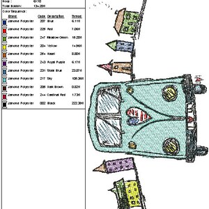 Embroidery Digital File "vw Bus" - Etsy