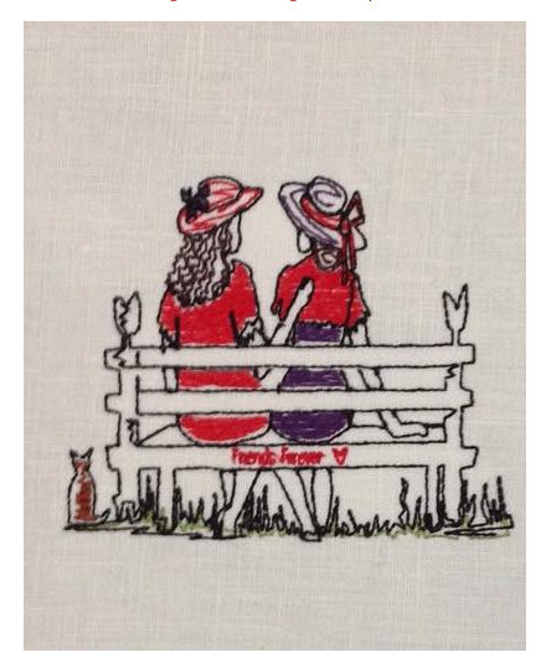 Machine Embroidery Designsembroidery Digital File "forever Friends" - Etsy