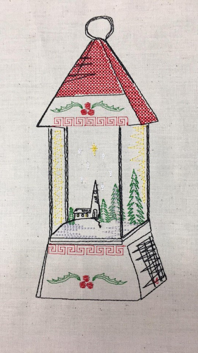 Embroidery Christmas Lantern Designs, Christmas Embroidery, Holiday ...