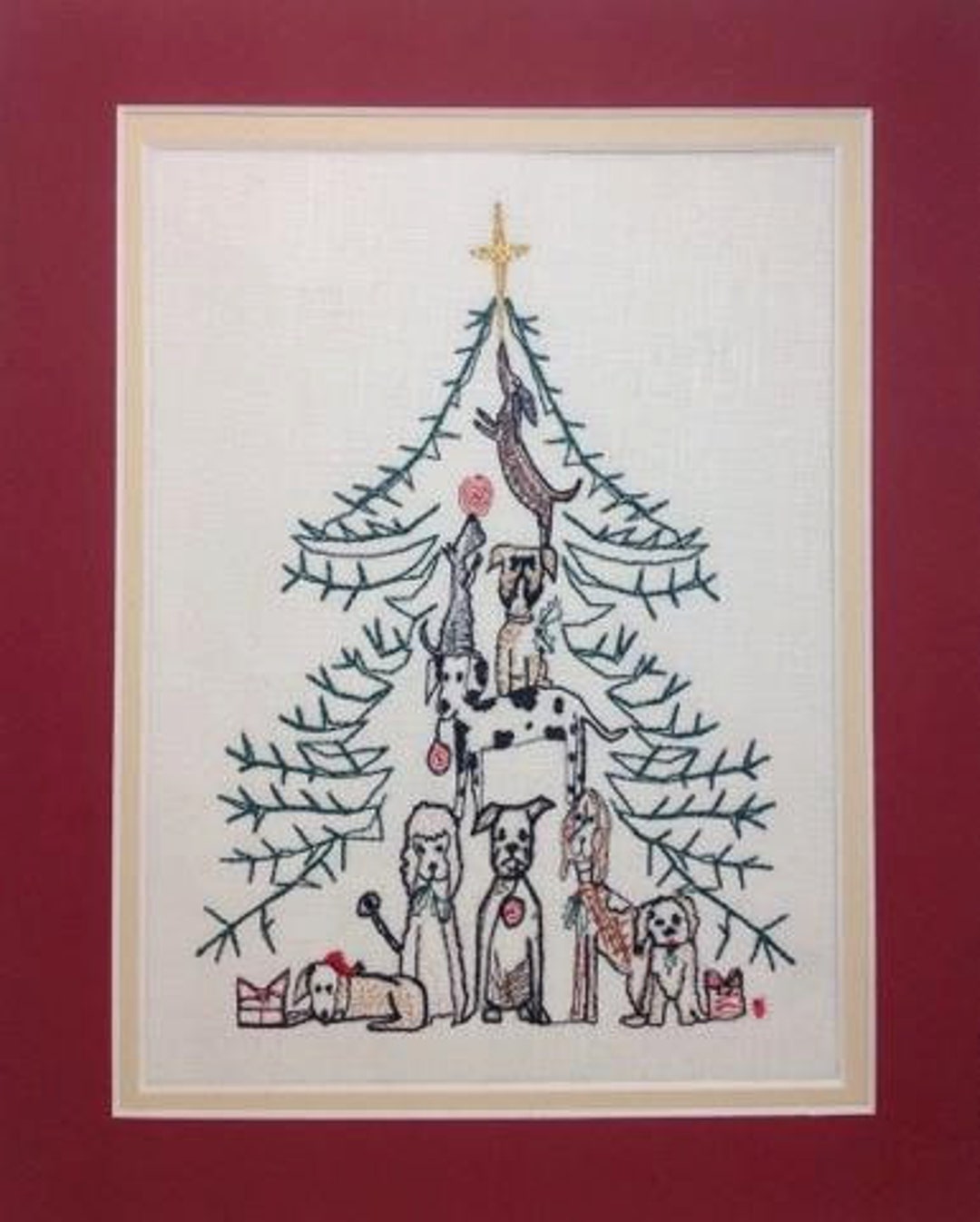 Embroidery Designs, Christmas Dogs Embroidery, Christmas Applique ...