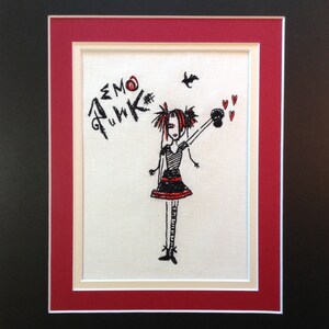 Embroidery Digital File " Emo Punk" - Etsy UK