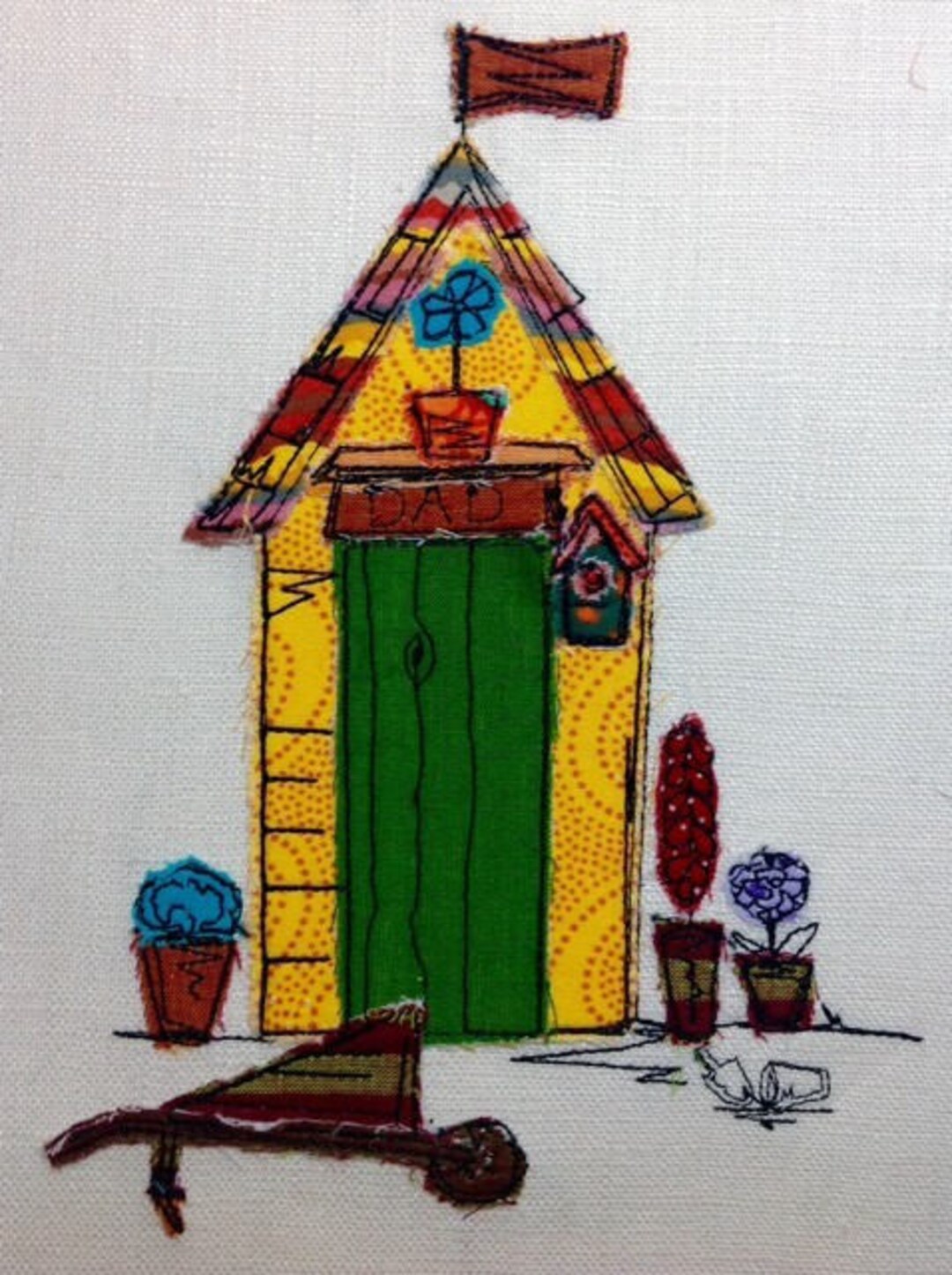 Raw Edge Applique Embroidery Machine Design Pattern Digital File 'dad's ...