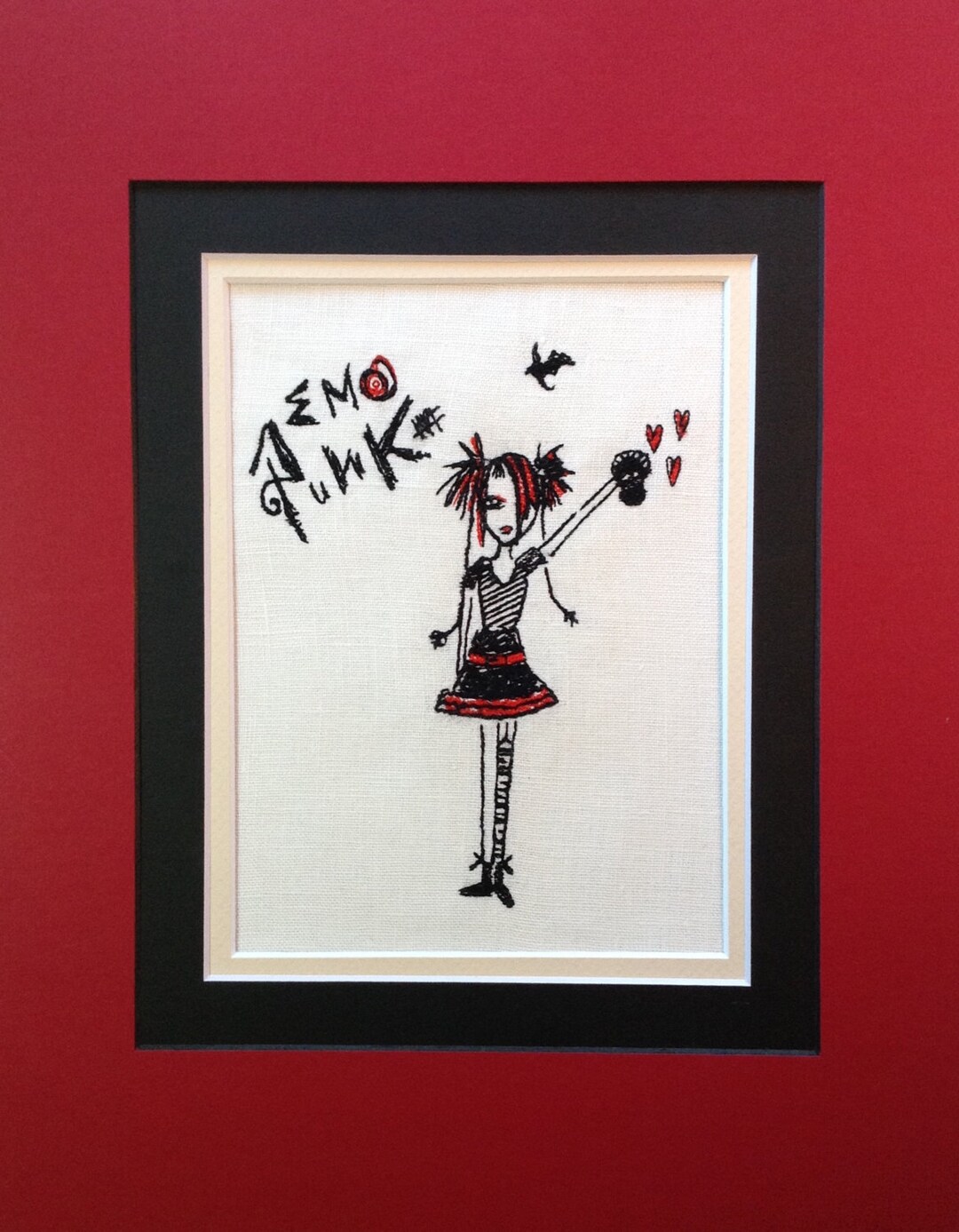 Embroidery Digital File " Emo Punk" - Etsy UK