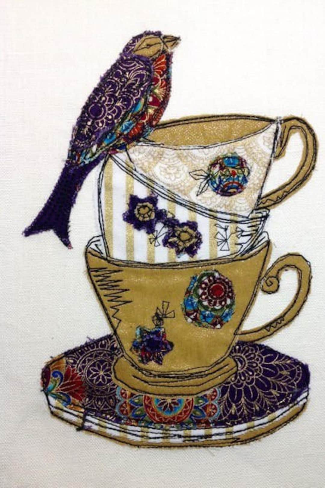 Raw Edge Applique Embroidery Machine Design Pattern Digital File 'bird ...