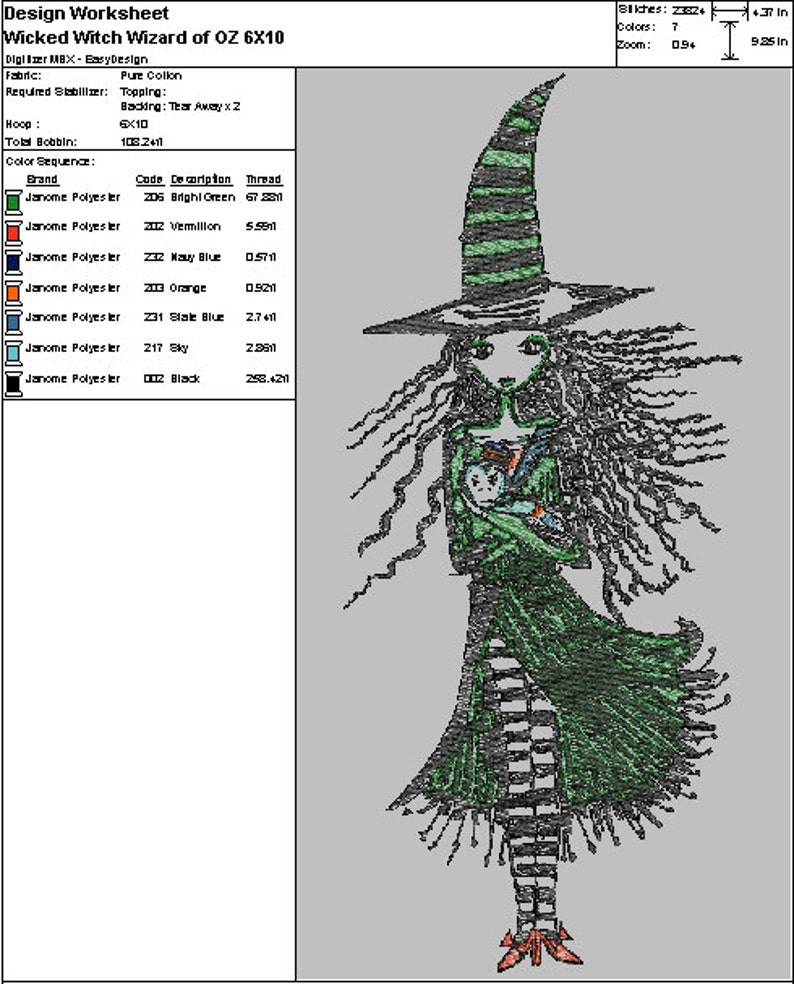 Embroidery Digital File " Wicked Witch Wizard of Oz"christmas Applique ...