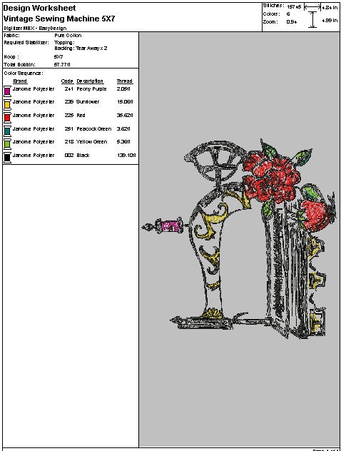 Embroidery Digital File vintage Sewing Machine - Etsy UK