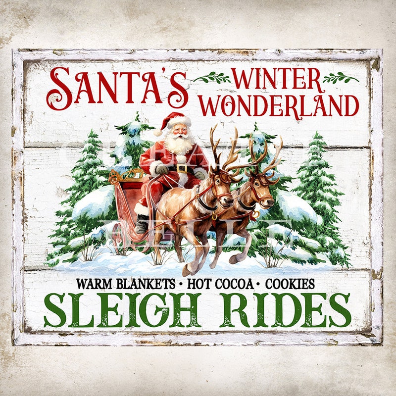 Sleigh Ride Sign - Etsy