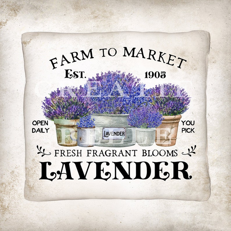 Farm to Market Lavender Sign Rustic Farmhouse Lavender Decor - Etsy