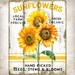 Farm Style Sunflower Sign Modern Farmhouse Sunflower Wall Art | Etsy