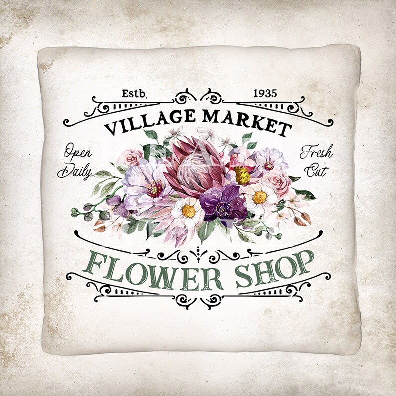 Modern Farmhouse Flower Shop DIY Sign Floral Wreath Accent Tier Tray ...