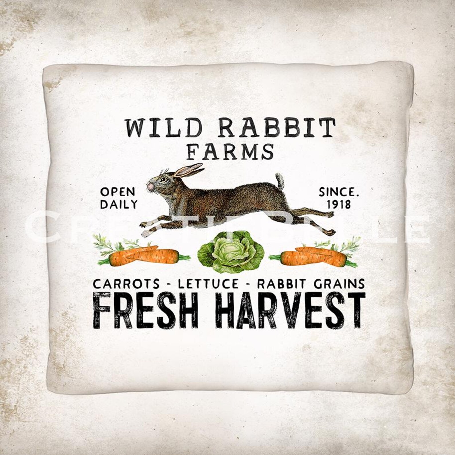 Wild Rabbit Farms Fresh Harvest Carrots Lettuce Easter DIY Sign Farm ...