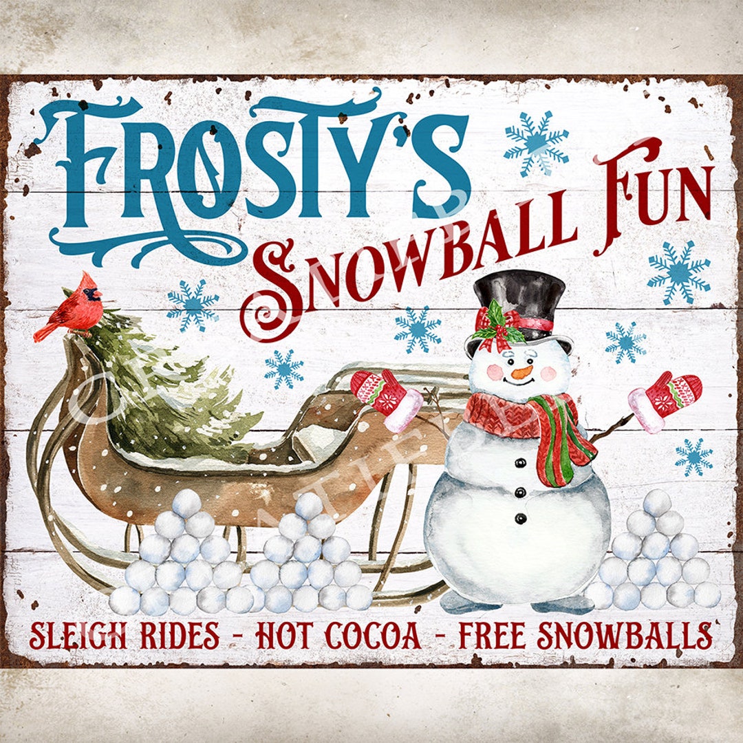 Frosty's Snowball Fun Farmhouse Christmas Decor DIY Crafts Tiered Tray ...