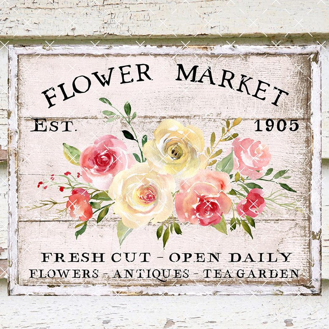 Shabby Chic Flower Market, Soft Yellow & Pink Rose Bouquet, Floral ...
