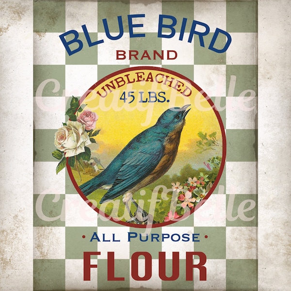 Blue Bird Flour - Etsy