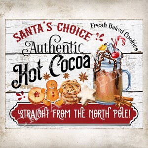 Hot Cocoa and Cookies DIY Christmas Sign Farmhouse Christmas Home Decor ...