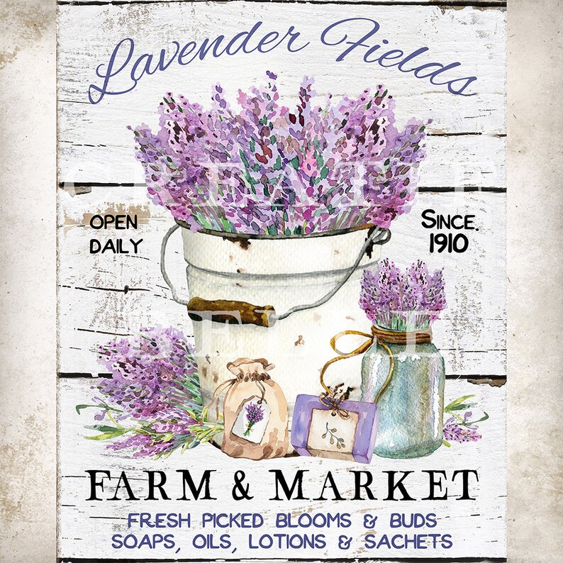 Vintage Shabby Chic Lavender Farm & Market DIY Sign Making - Etsy