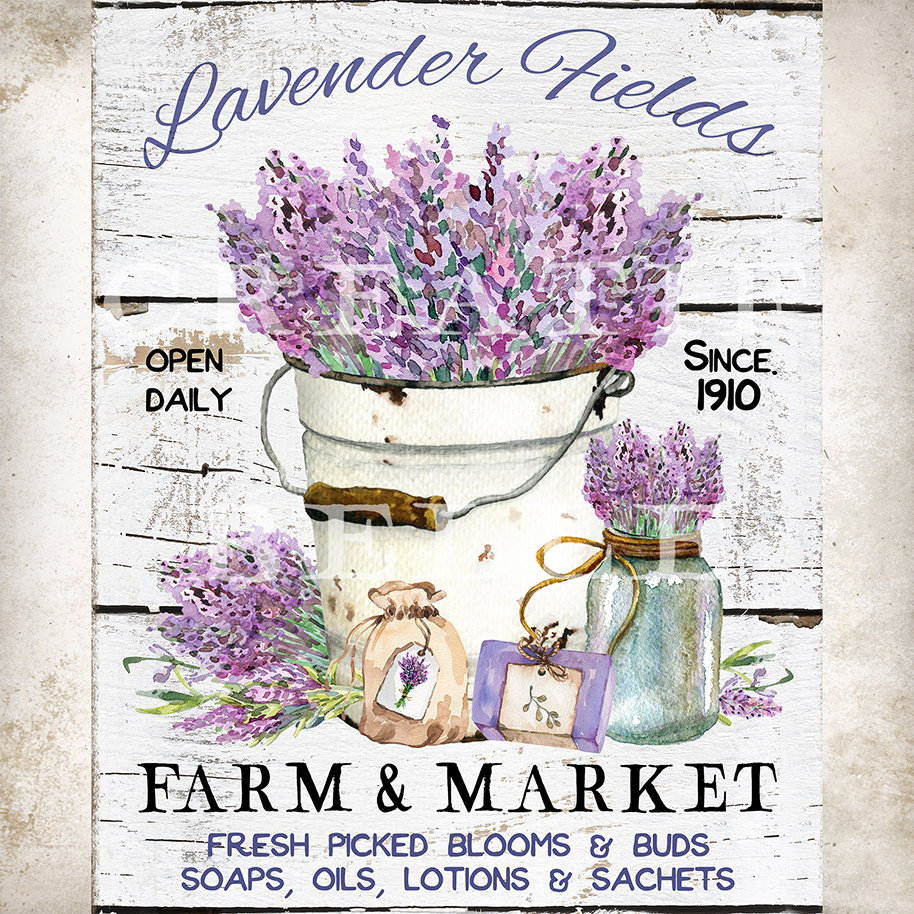 Vintage Shabby Chic Lavender Farm & Market DIY Sign Making - Etsy