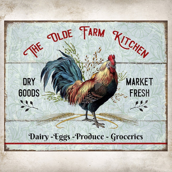 Rooster Kitchen Decor - Etsy