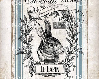 French Rabbit Art - Etsy