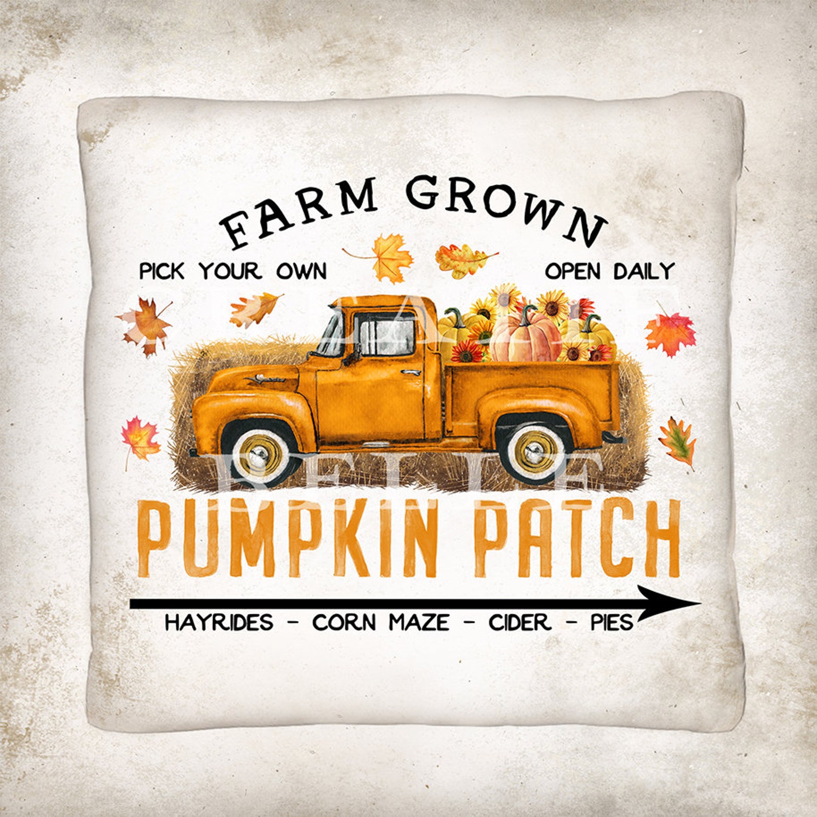 Pumpkin Patch Truck Fall Pumpkin Sign Farmhouse Pumpkin Wall Sign DIY ...